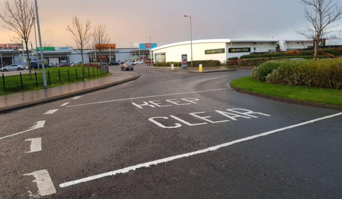 New 'Keep Clear' road markings at Crescent Link retail park roundabout ...
