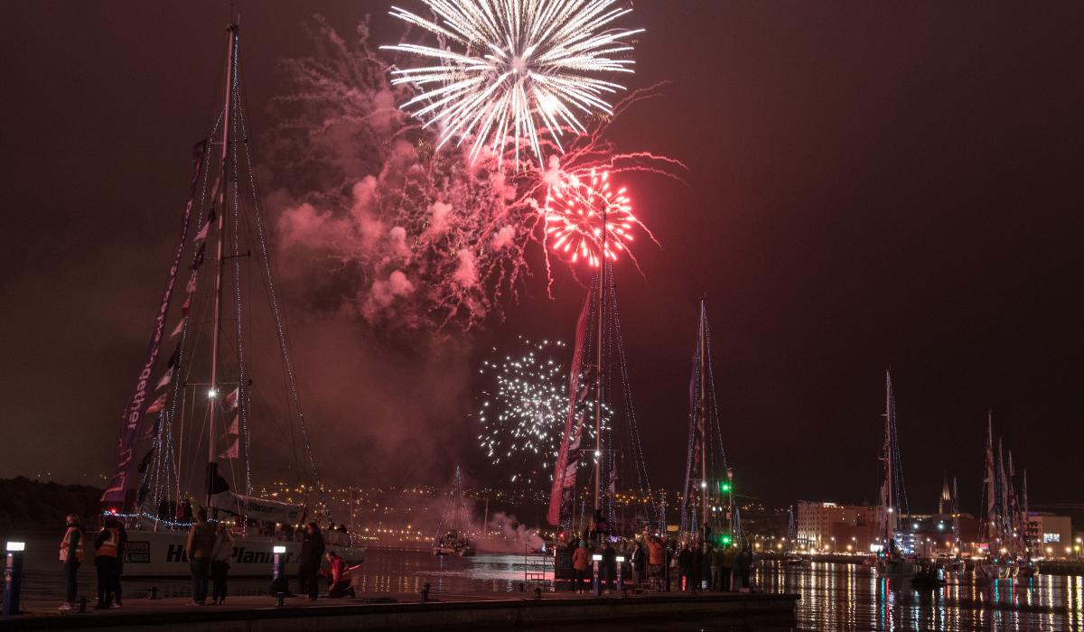 Tens of thousands of people lined Derry’s quayside last night to watch ...