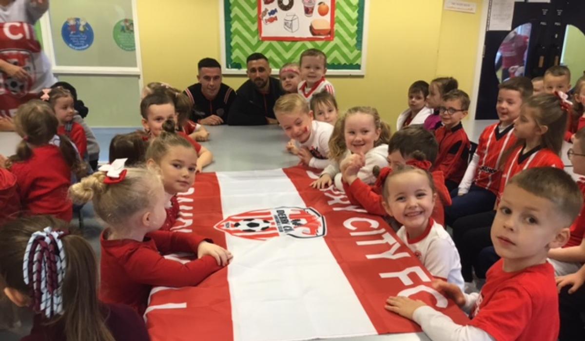 IN PICTURES: Derry City players' special visit to St John's PS - Page 1 ...