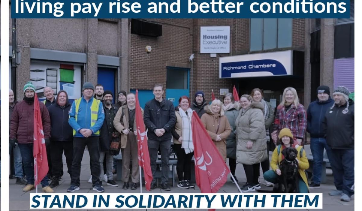 NIHE grounds’ maintenance team demanding a cost of living pay rise ...