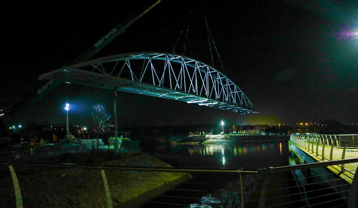 Derry's newest foot and cycle bridge takes a step closer to completion ...