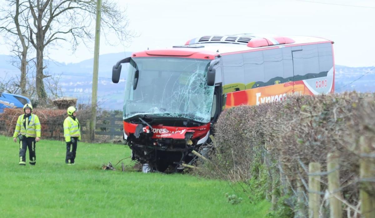 Three people hospitalised following serious crash between bus and car ...