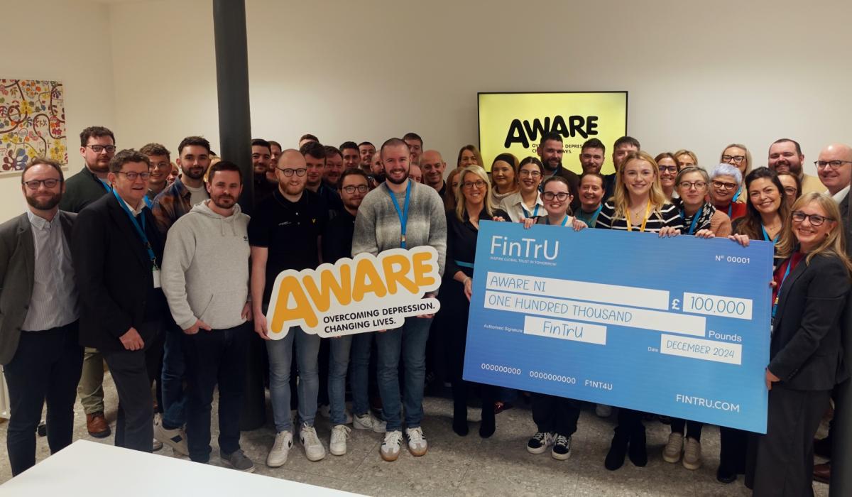 FinTrU and charity partner AWARE NI celebrate successful partnership - Derry Now