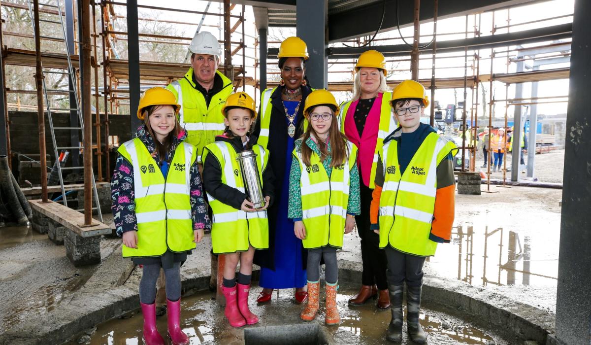 Local pupils place time capsule in Derry's new Acorn Farm dome - Derry Now