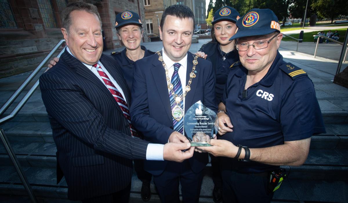 IN PICTURES: Community Rescue Service honoured in Derry's Guildhall ...