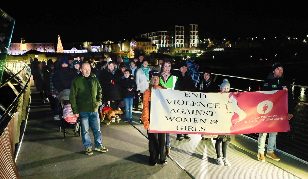 IN PICTURES: Large numbers attend march across Derry's Peace Bridge to ...