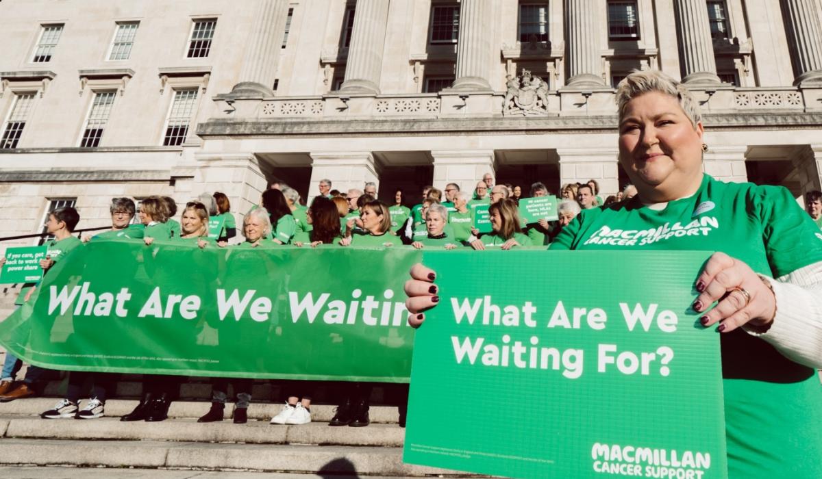 Cancer support staff and patients protest over Stormont collapse ...
