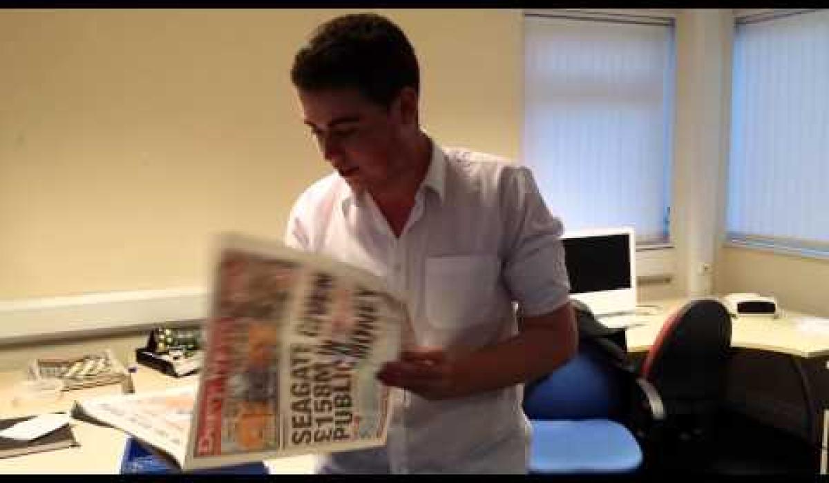 WATCH as Ruairi McSorley does his 'Frostbit' for the Derry News - Derry Now