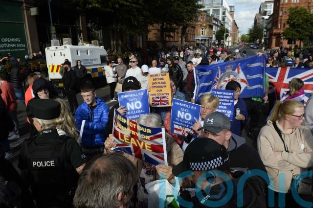 Hundreds gather to counter anti-immigration protest in Belfast - Derry Now