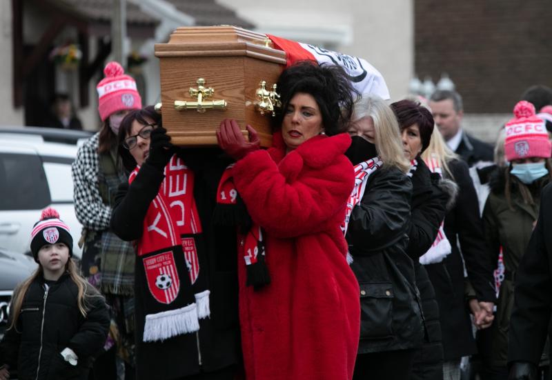 Derry City 'super fan' Hugh Curran laid to rest in his native Creggan ...