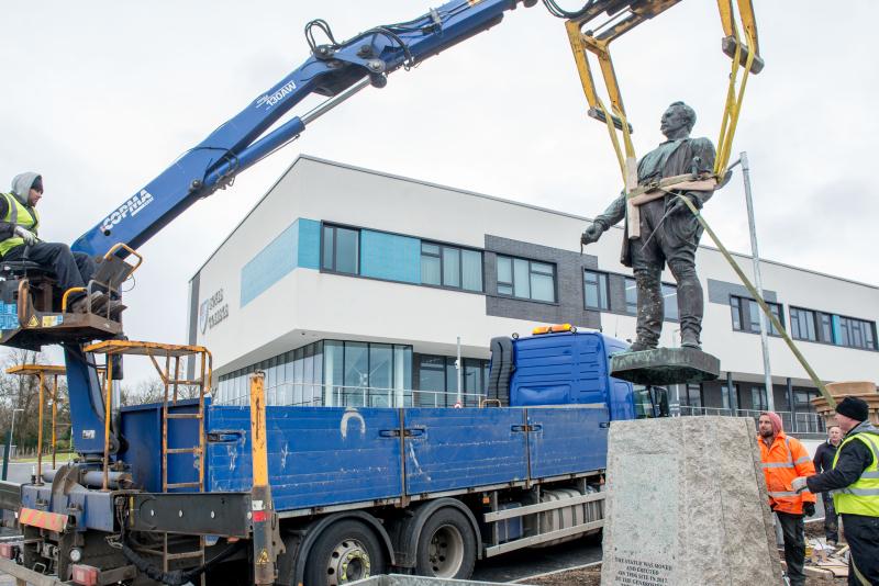 Famous Derry statue of former Foyle pupil makes the move to new school ...