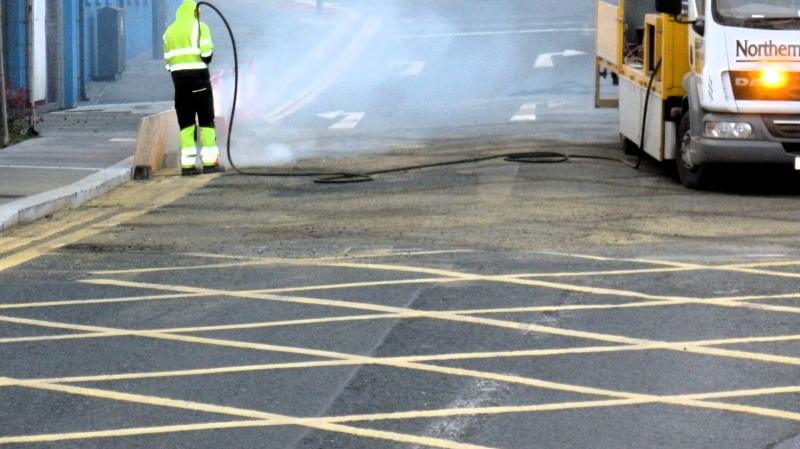 Maghera's extra-large yellow box junction reduced in size - Derry Now