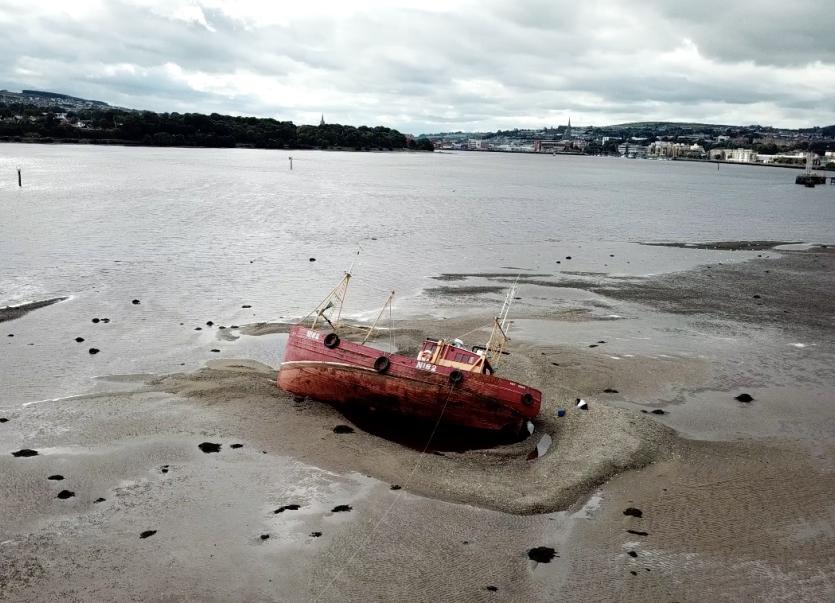 Famous boat stuck in the River Foyle in Derry since August could be ...