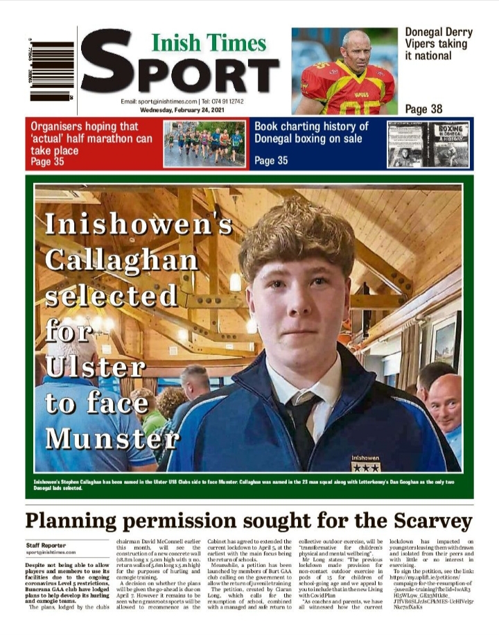 Get your INISH TIMES for all the news - Donegal Live
