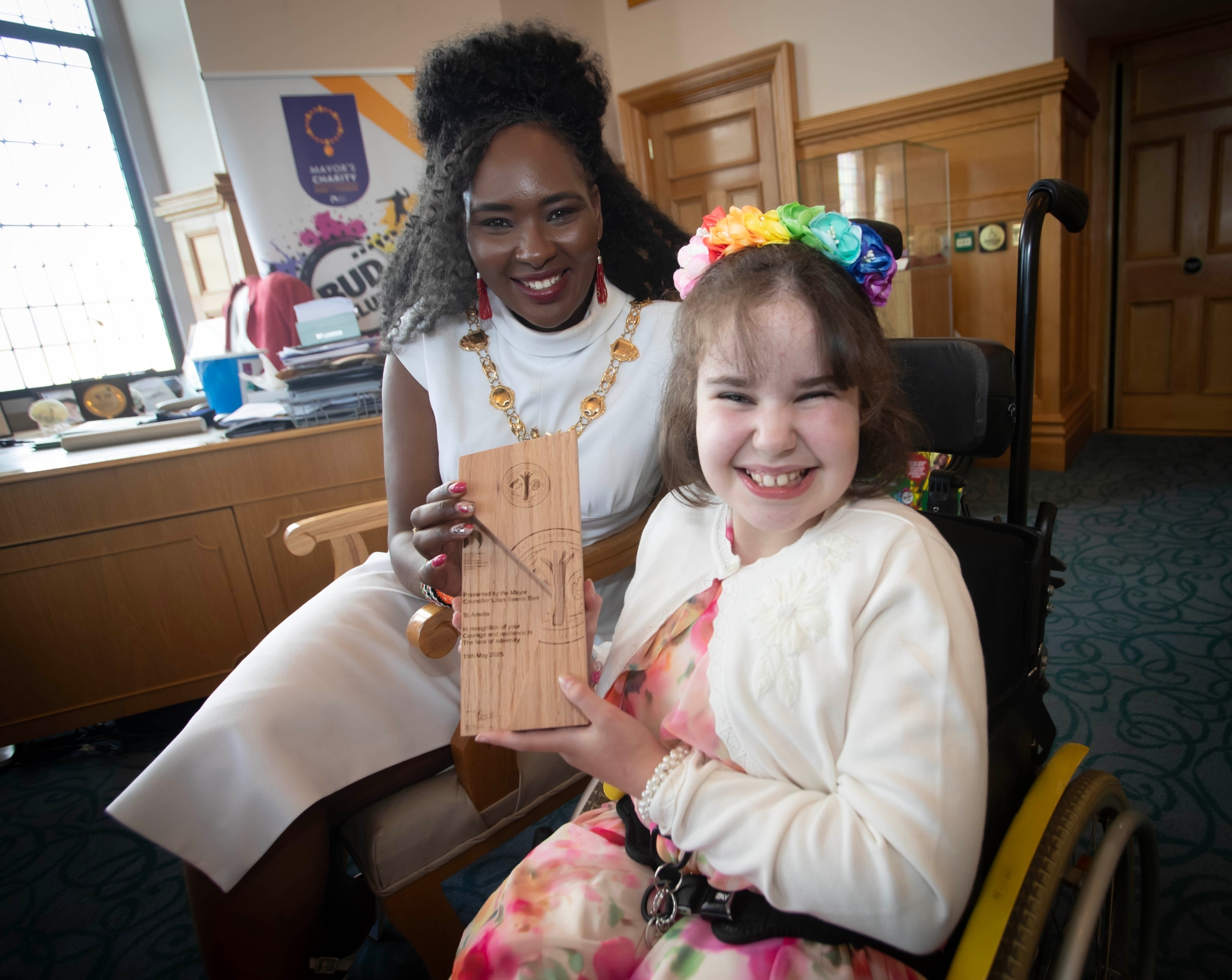 IN PICTURES: Mayor hosts reception for Derry girl Amelie Curran - Page ...