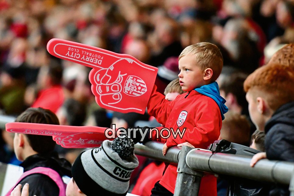 IN PICTURES: Derry fans out in numbers for visit of league leaders ...